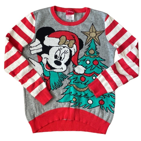 Disney | Sweaters | Disney Christmas Minnie Mickey Mouse Holiday ...